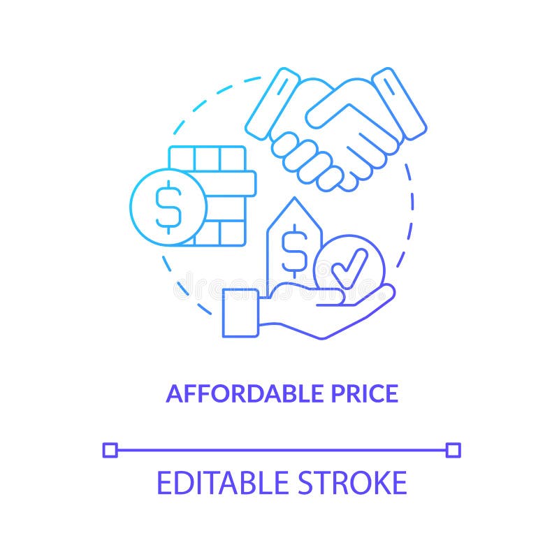 Affordable Price Blue Gradient Concept Icon Stock Vector - Illustration ... Affordable Price Blue Gradient Concept Icon Stock Vector - Illustration ...