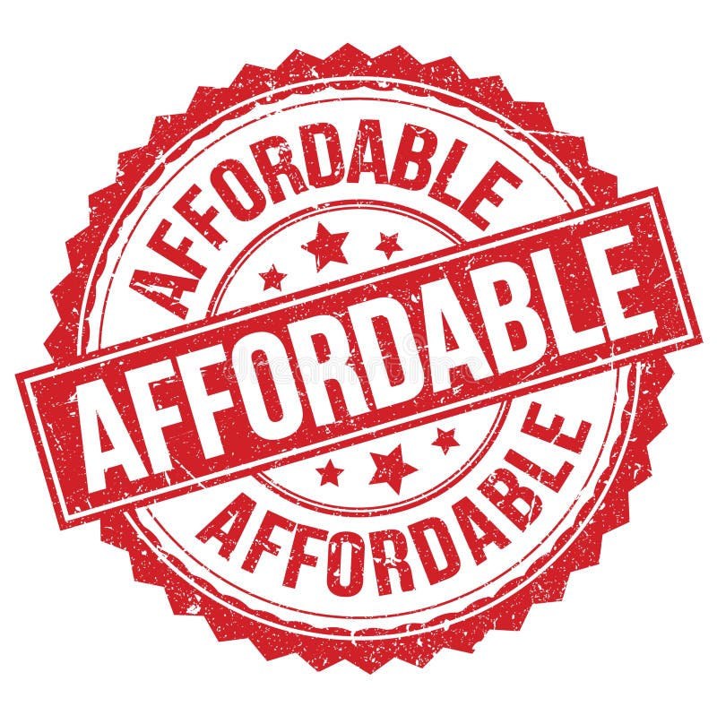 AFFORDABLE Text on Red Round Stamp Sign Stock Illustration ...