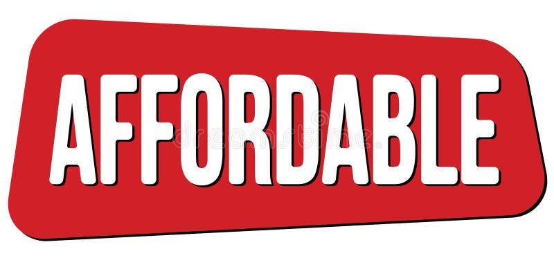 AFFORDABLE Text on Red Trapeze Stamp Sign Stock Illustration ...