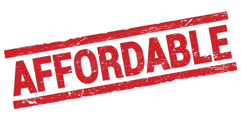 AFFORDABLE Text on Red Rectangle Stamp Sign Stock Illustration ...