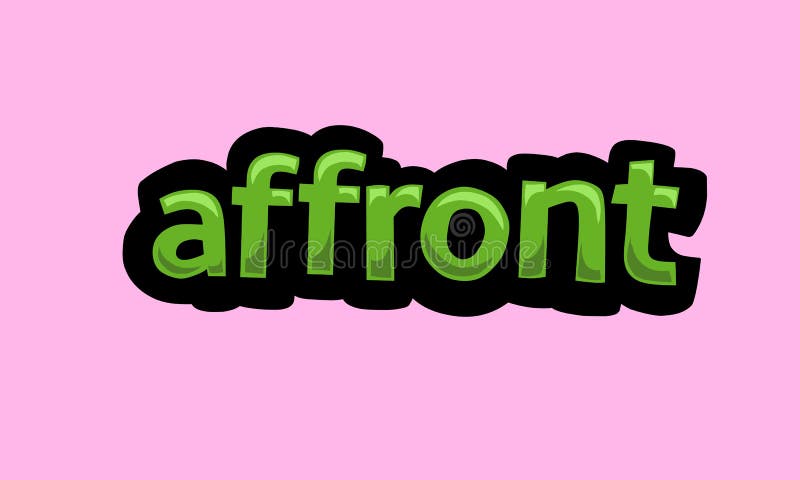 Affront Writing Vector Design Stock Illustrations – 3 Affront Writing ...