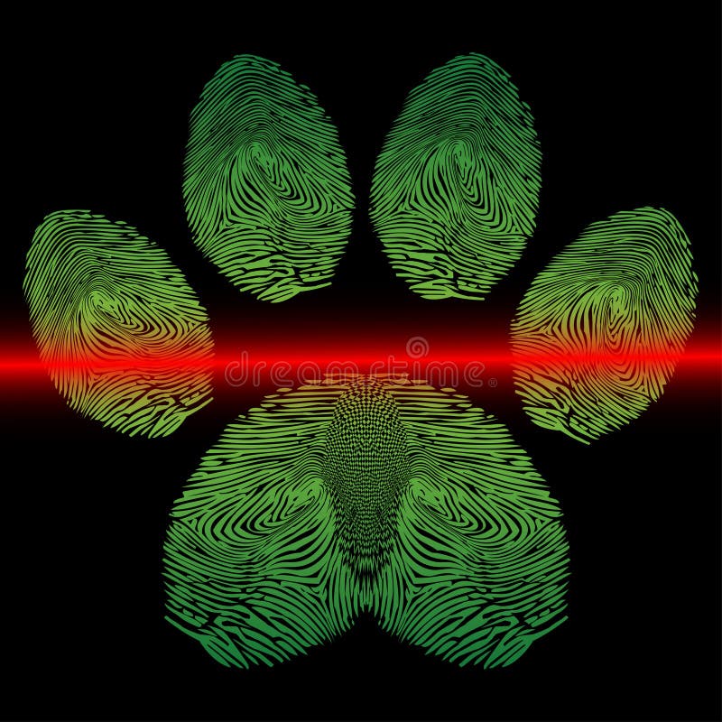 Gescande pootafdruk vector illustratie. Illustration of spoor - 22595777