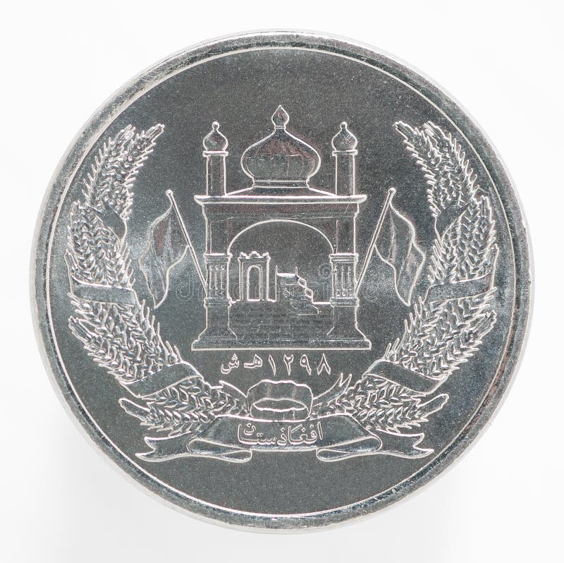 Afghani Coin on Top of Dollar Bills Stock Photo - Image of currency ...