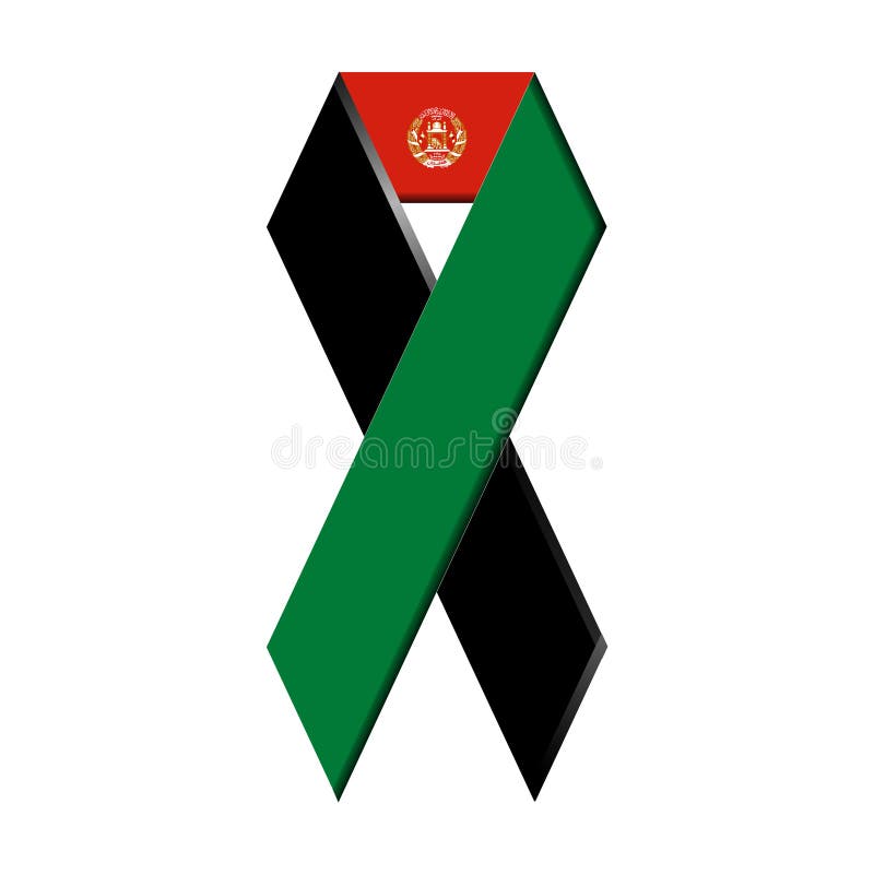 Afghanistan Flag in Ribbon Design, Afghan Ribbon Flag Stock Vector ...