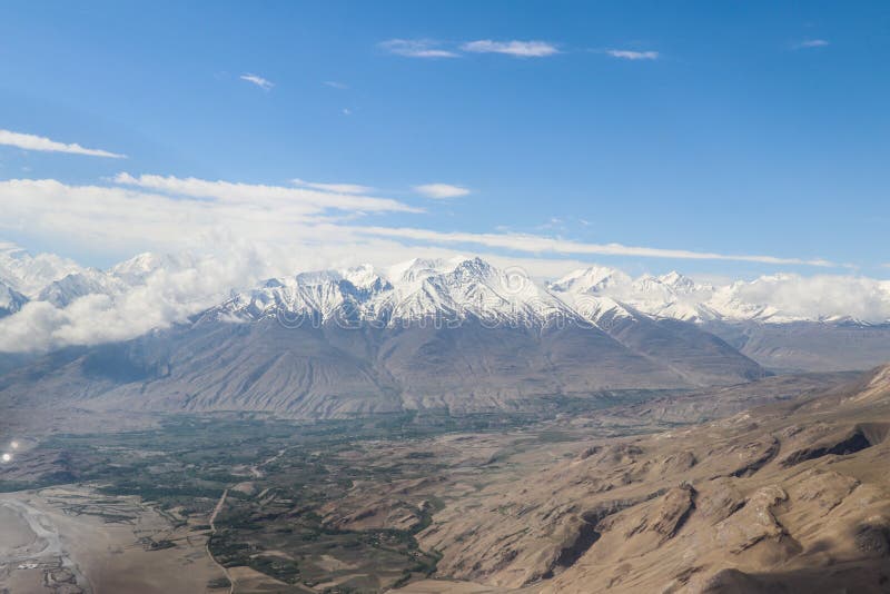 Afghanistan from the air stock image. Image of snow - 153278895