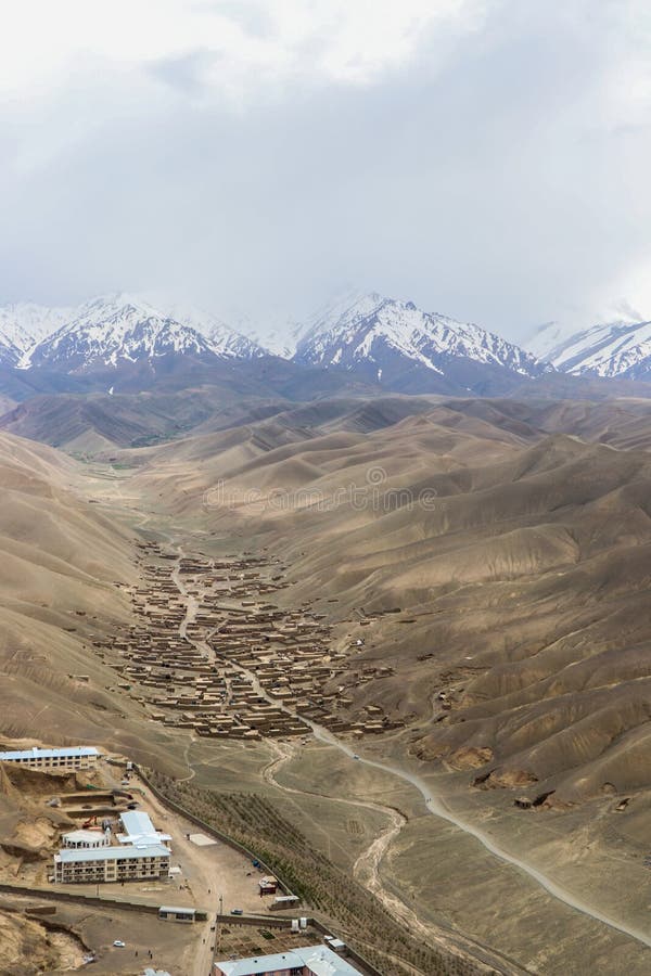Afghanistan from the air stock image. Image of snow - 153259921