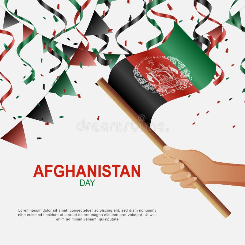 Afghanistan Day background stock vector. Illustration of independence ...