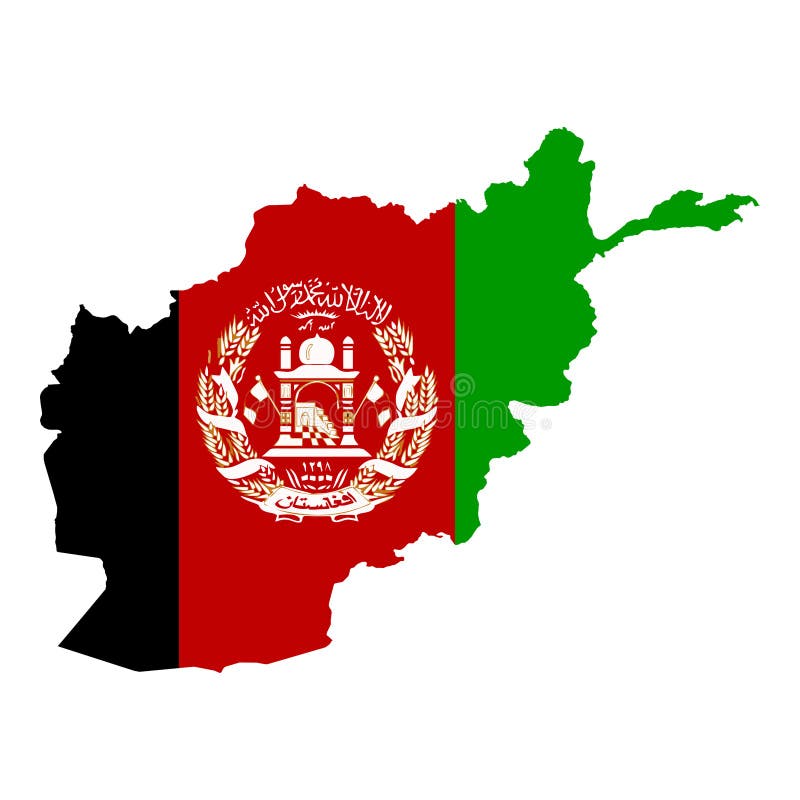 Afghanistan flag map stock vector. Illustration of vector - 258197197