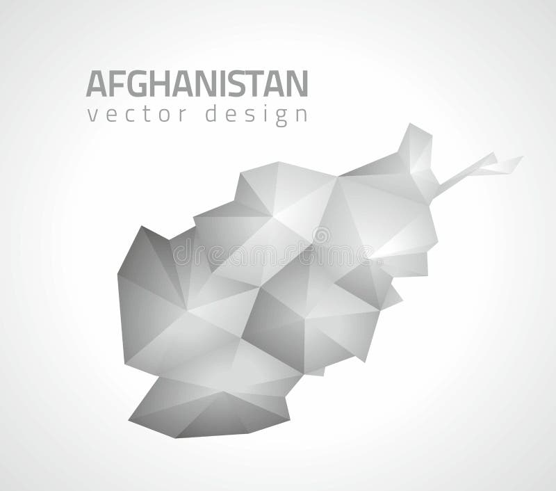 Afghanistan Vector Polygonal Grey and Silver Triangle Map Stock Vector ... Afghanistan Vector Polygonal Grey and Silver Triangle Map Stock Vector ...