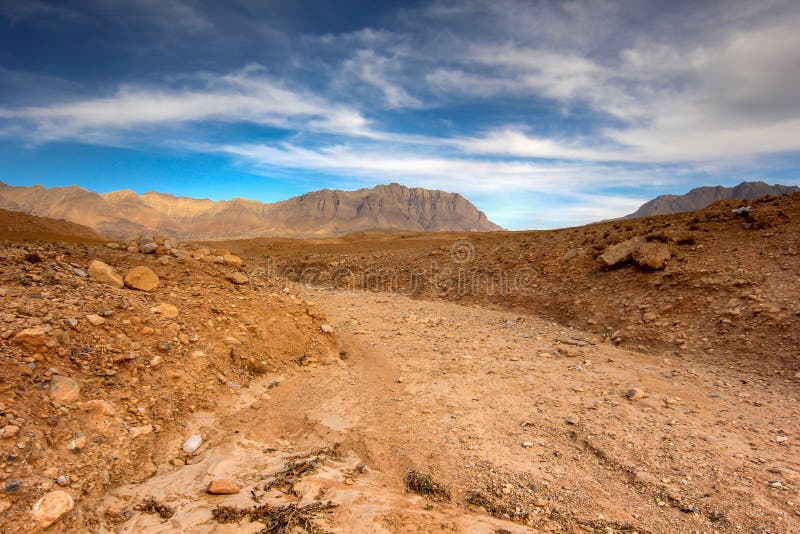 Afghanistan Landscape, Desert Plain Against the Backdrop of Mountains ...