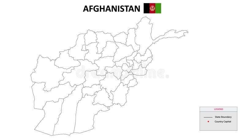 Afghanistan Map. State and District Map of Afghanistan Stock Vector ...