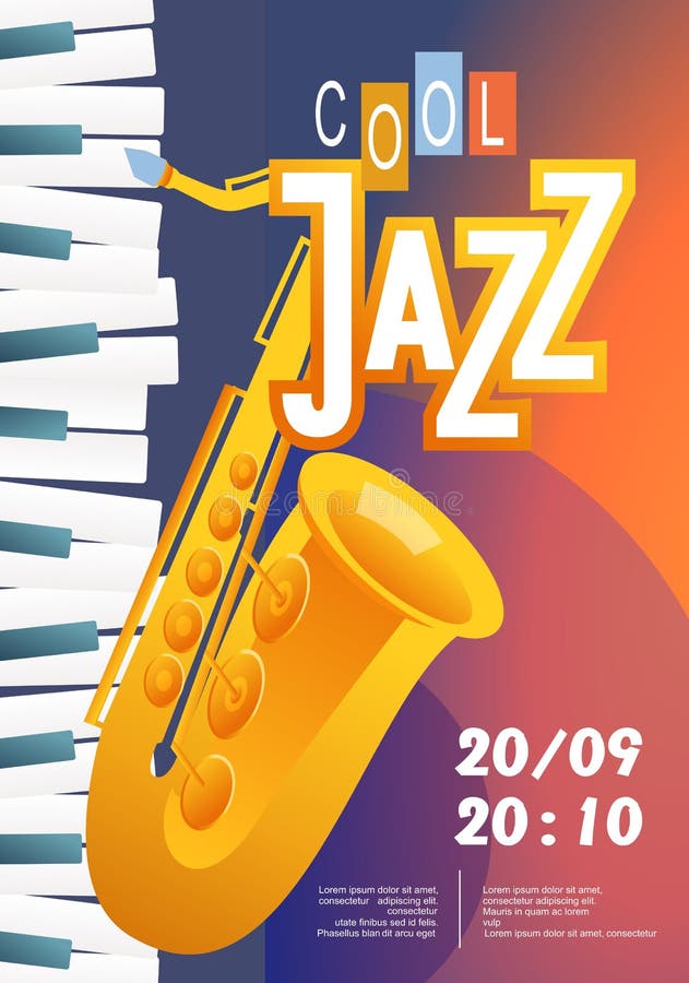 Afiche musical de jazz ilustración del vector. Ilustración de elemento ...