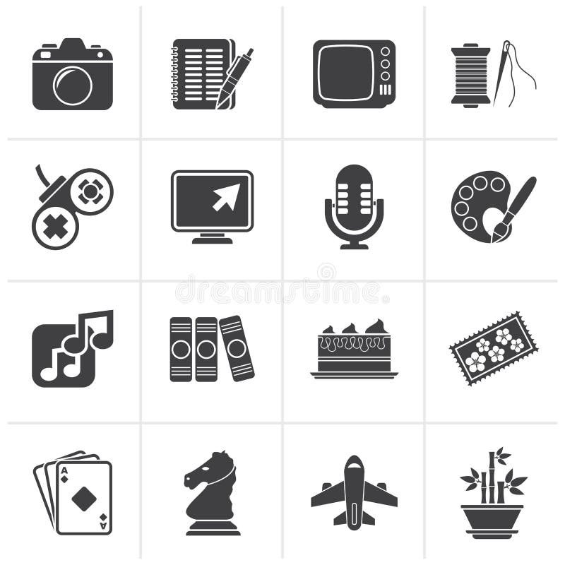 Aficiones E Iconos Del Ocio Ilustración del Vector - Ilustración de ...