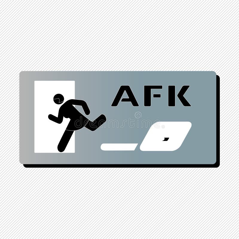 Afk Sign Stock Illustrations – 25 Afk Sign Stock Illustrations, Vectors ...
