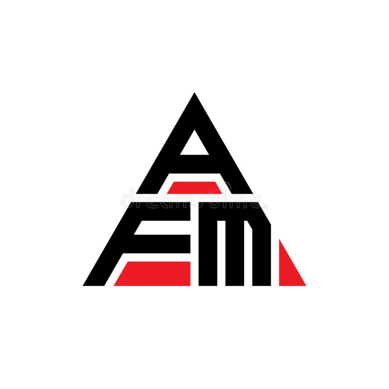 AFM Triangle Letter Logo Design with Triangle Shape. AFM Triangle Logo ...