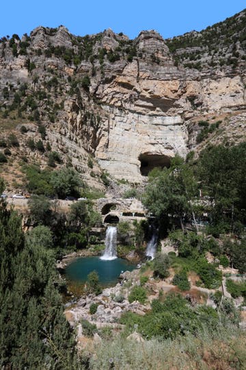 Afqa Cave, Waterfall and Pool (Lebanon) Stock Image - Image of natural ...