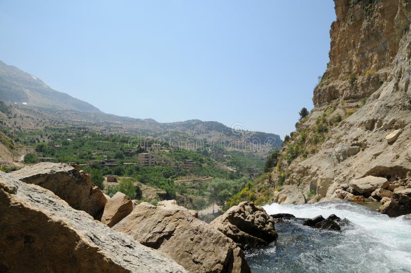 Afqa waterfall, Lebanon stock image. Image of lebanon - 48596319
