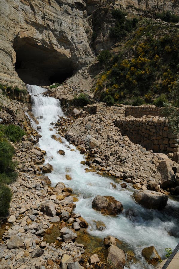 Afqa waterfall, Lebanon stock image. Image of lebanon - 48596319
