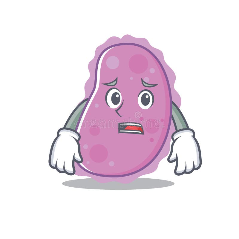 Afraid Bacteria Mascot Cartoon Style Stock Vector - Illustration of ...