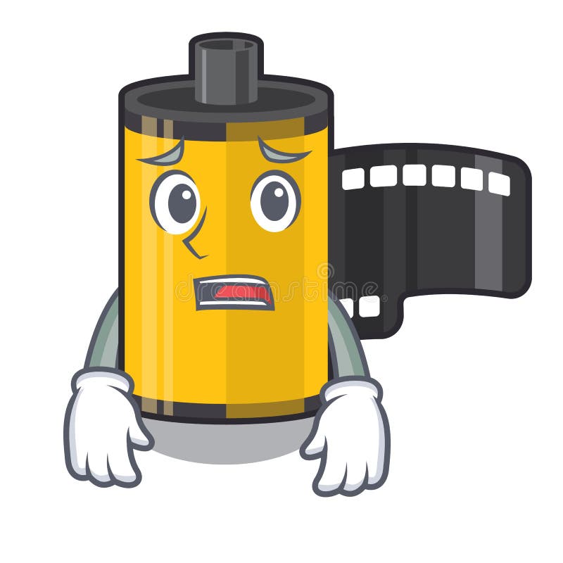 Afraid Camera Roll Above Wooden Cartoon Table Stock Vector ...