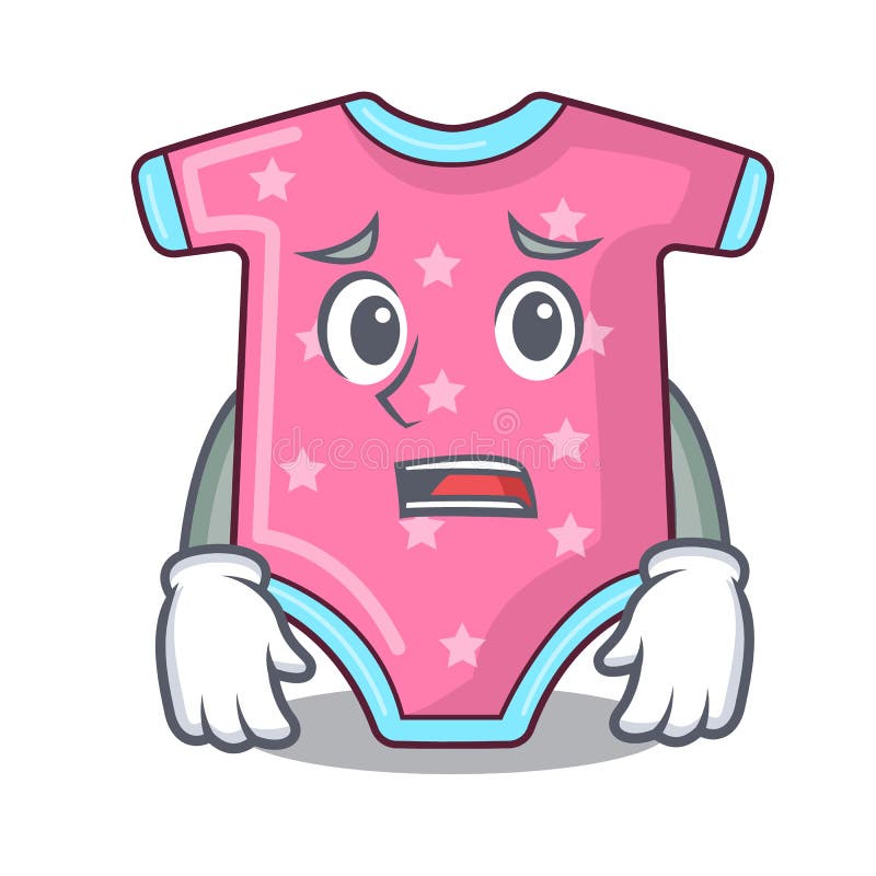 Afraid Cartoon Baby Clothes for the Newborn Stock Vector - Illustration ...