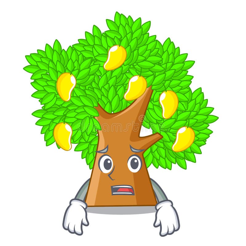 Afraid Tree Character Cartoon Style Stock Vector - Illustration of ...
