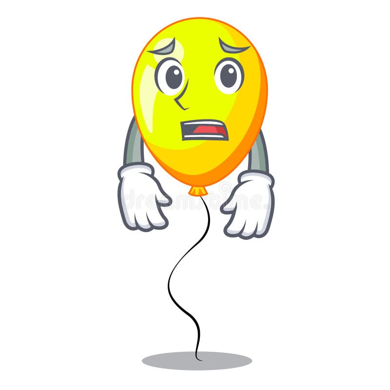 Afraid Character Yellow Balloon Ticket on Holiday Stock Vector ...