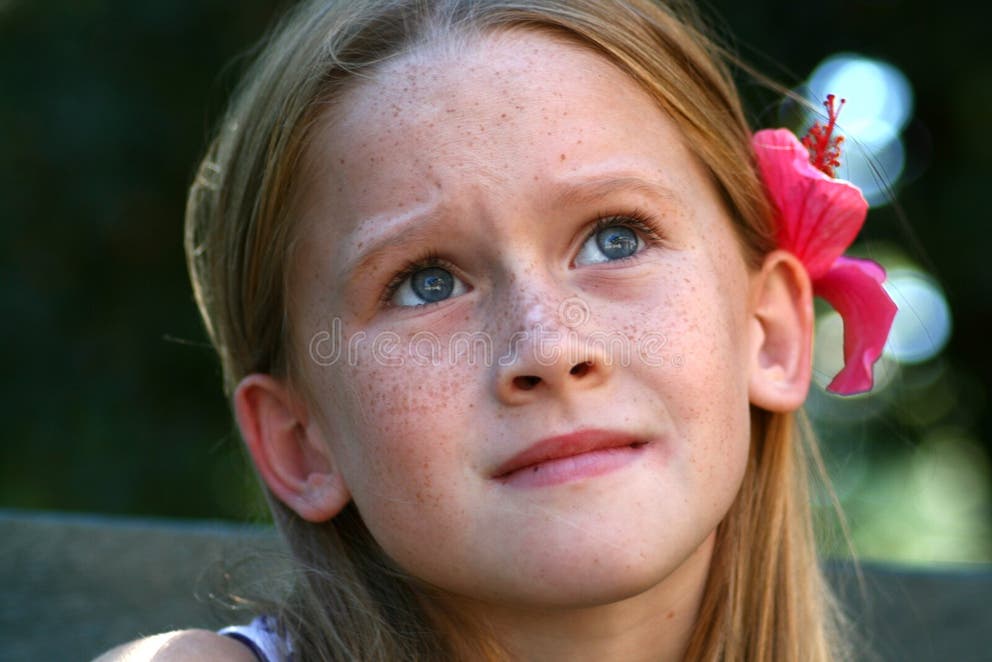 Afraid child stock image. Image of fall, girls, fear, autumn - 4945215