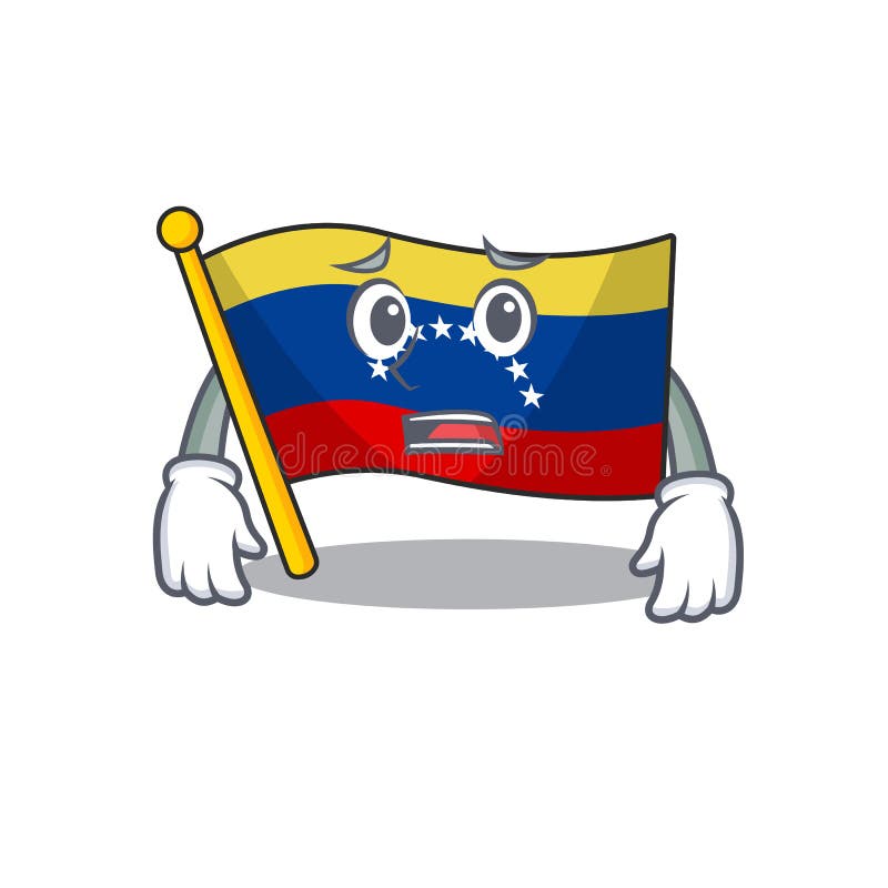 Afraid Flag Venezuela Isolated with the Cartoon Stock Vector ...