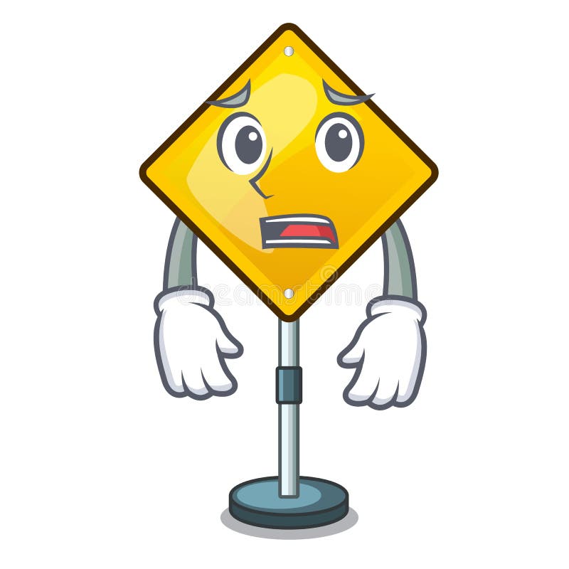 Afraid Hazard Warning Attention Sign Sahaped Cartoon Stock Vector ... Afraid Hazard Warning Attention Sign Sahaped Cartoon Stock Vector ...