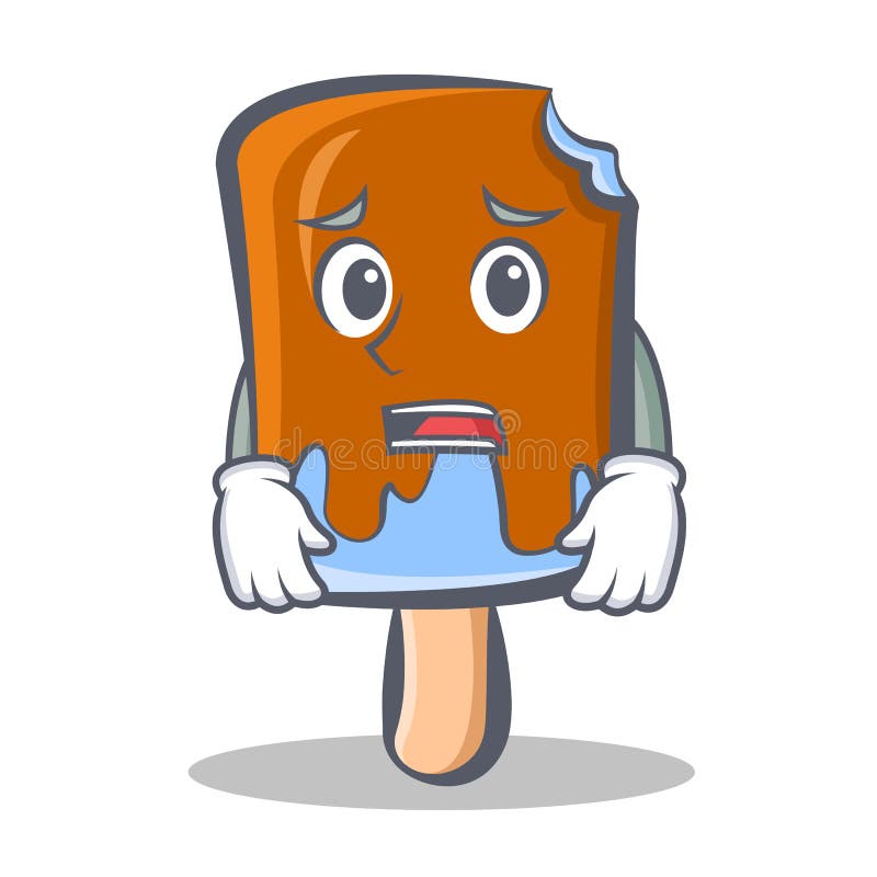 Afraid Ice Cream Freezer in Character Shape Stock Vector - Illustration ...