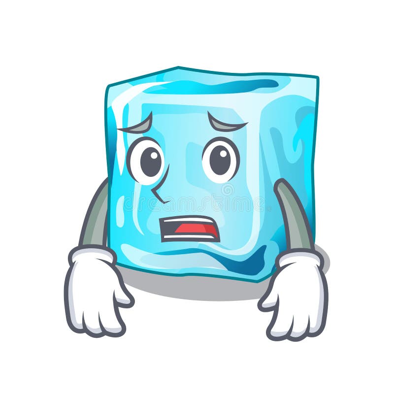 Afraid Ice Cubes Set on Wiht Character Stock Vector - Illustration of ...