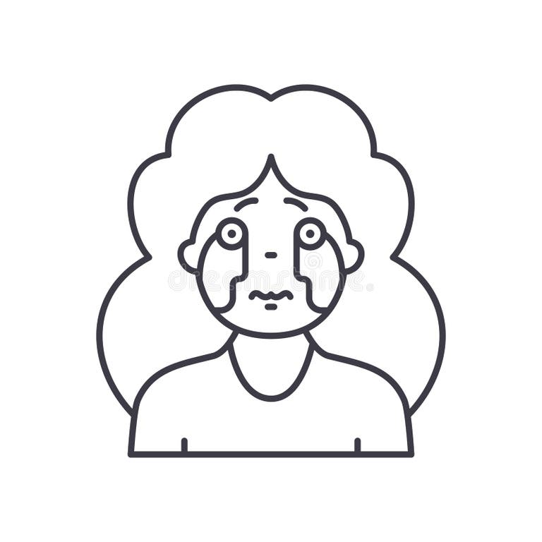 Afraid Icon, Linear Isolated Illustration, Thin Line Vector, Web Design ...