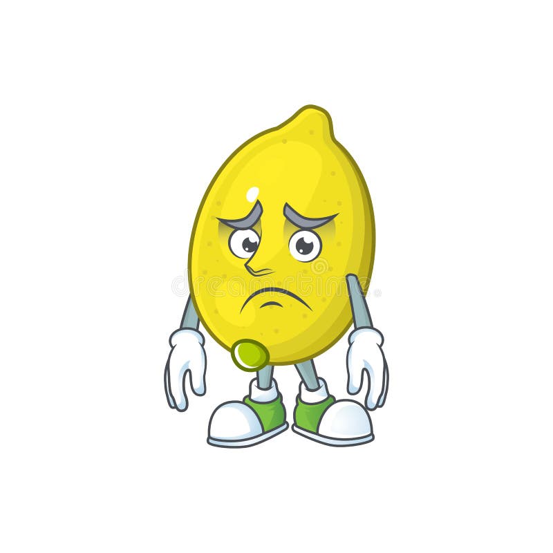 Afraid Lemon Juice Glass on Character Table Stock Vector - Illustration ...
