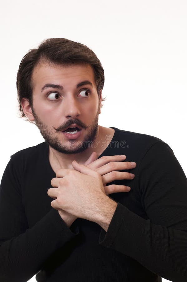 Afraid man stock image. Image of medicine, letters, face - 38664981