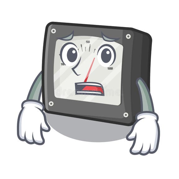 Afraid Meter Ampere in the Character Box Stock Vector - Illustration of ...