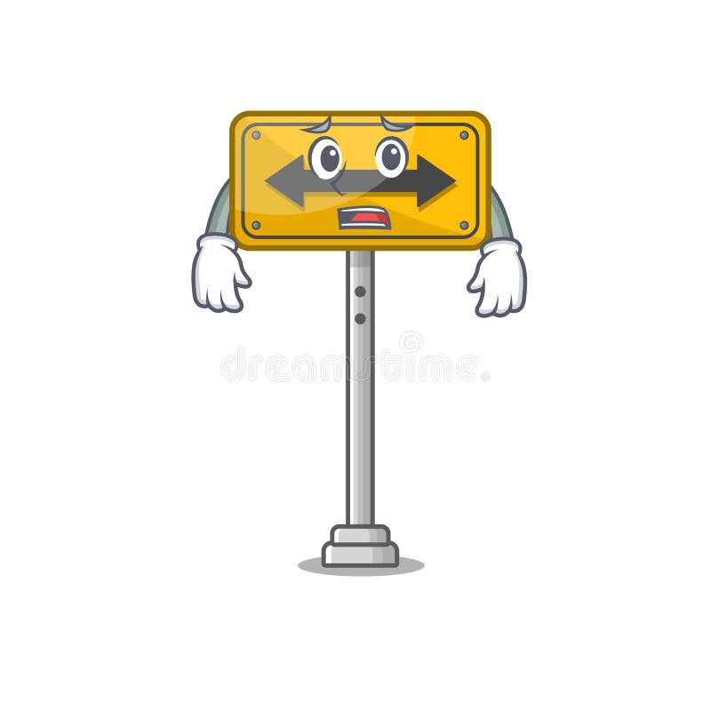 Afraid Pass on Either Side the Cartoon Stock Vector - Illustration of ...