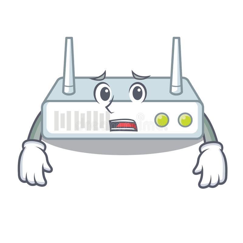 Happy Router cartoon stock illustration. Illustration of isolated ...