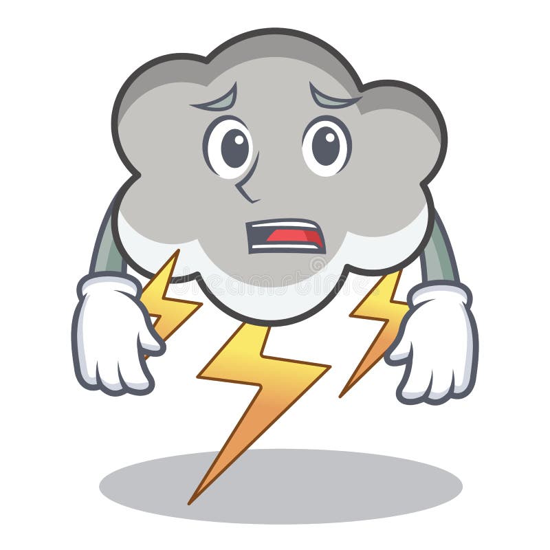 Dog Afraid of Thunder Lightning Cartoon Illustration Stock Image ...