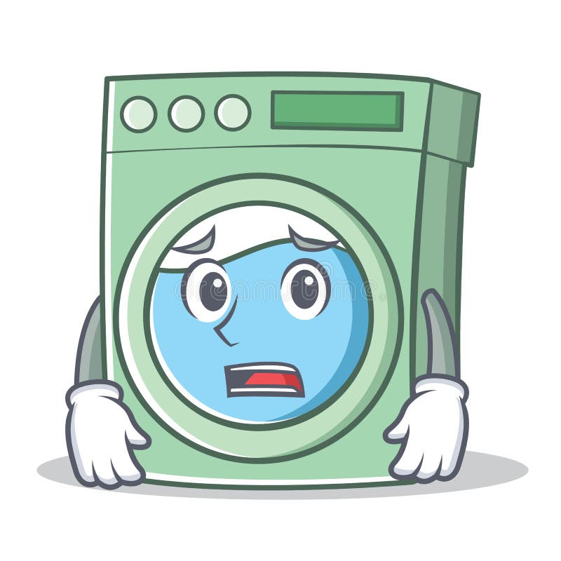 Afraid Washing Machine Character Cartoon Stock Vector - Illustration of ...