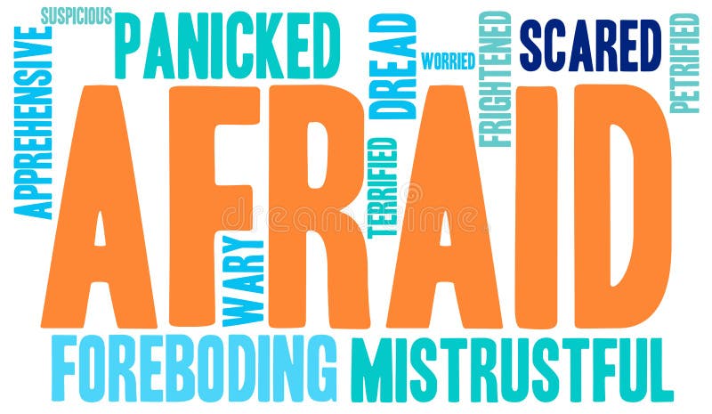 Afraid Word Cloud stock vector. Illustration of afraid - 108481651