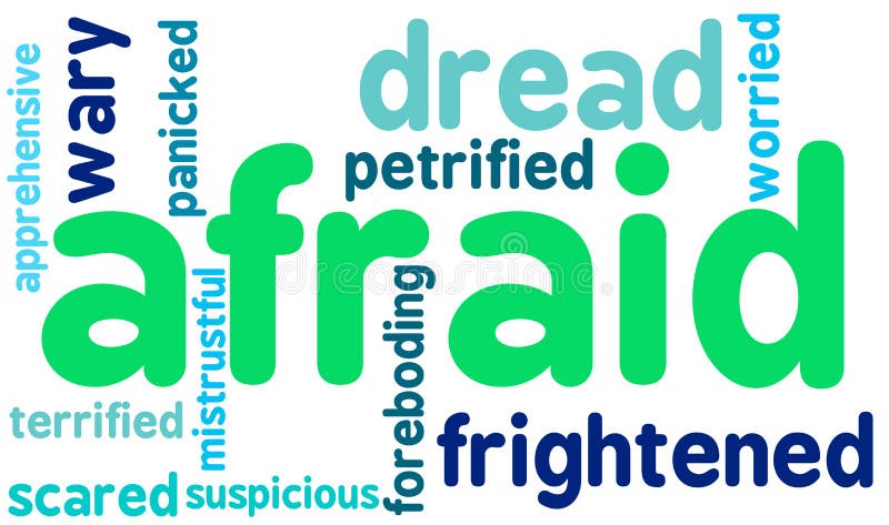 Afraid Word Cloud stock vector. Illustration of afraid - 108481651