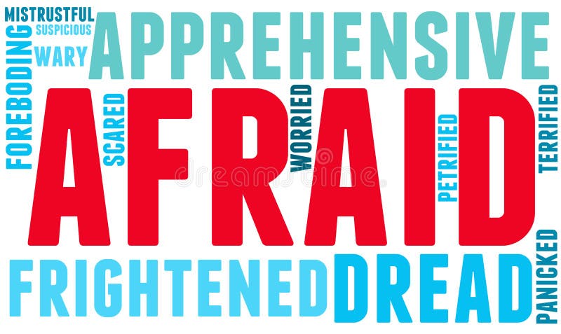 Afraid Word Cloud stock vector. Illustration of afraid - 108481651