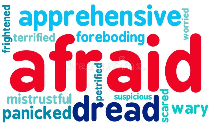 Afraid Word Cloud stock vector. Illustration of afraid - 108481651