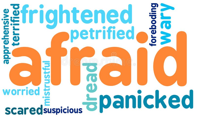 Afraid Word Cloud stock vector. Illustration of afraid - 108481651