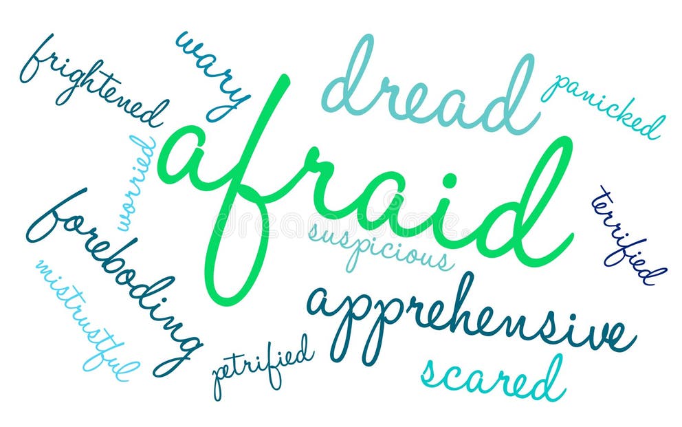 Afraid Word Cloud stock vector. Illustration of afraid - 108481924