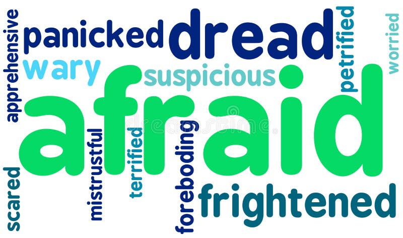 Afraid Word Cloud stock vector. Illustration of afraid - 108481651