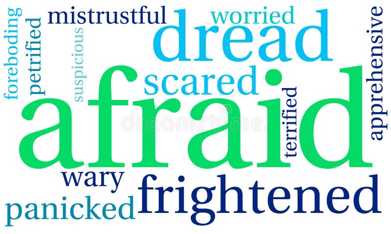 Afraid Word Cloud stock vector. Illustration of afraid - 108481651