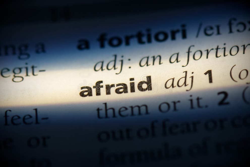 Afraid stock image. Image of vocabulary, isolated, definition - 161577245