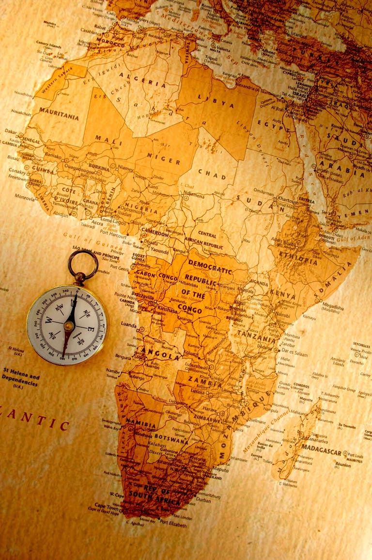 613 Compass Vintage Africa Map Stock Photos - Free & Royalty-Free Stock ...